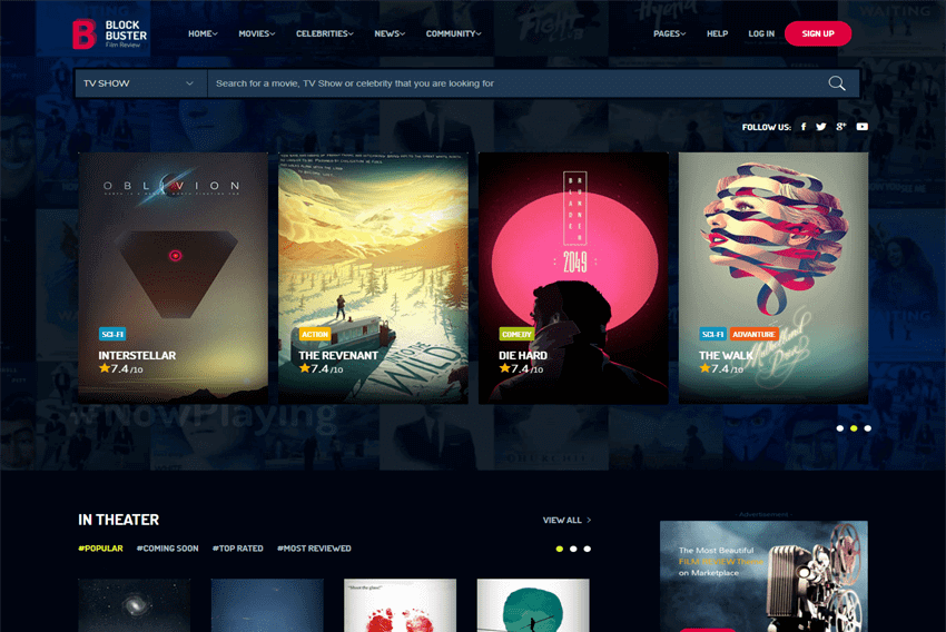 Film Review Movie Database HTML Template Free Download